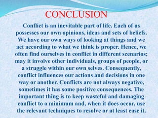 Value conflict and their resolution | PPTX