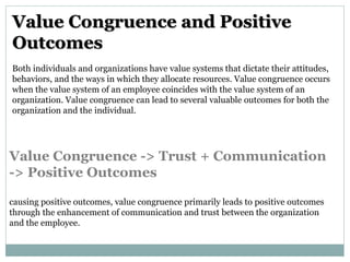Value congruence in organization | PPTX