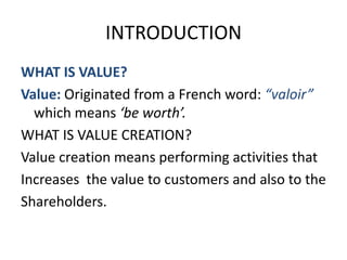 Value creation | PPTX