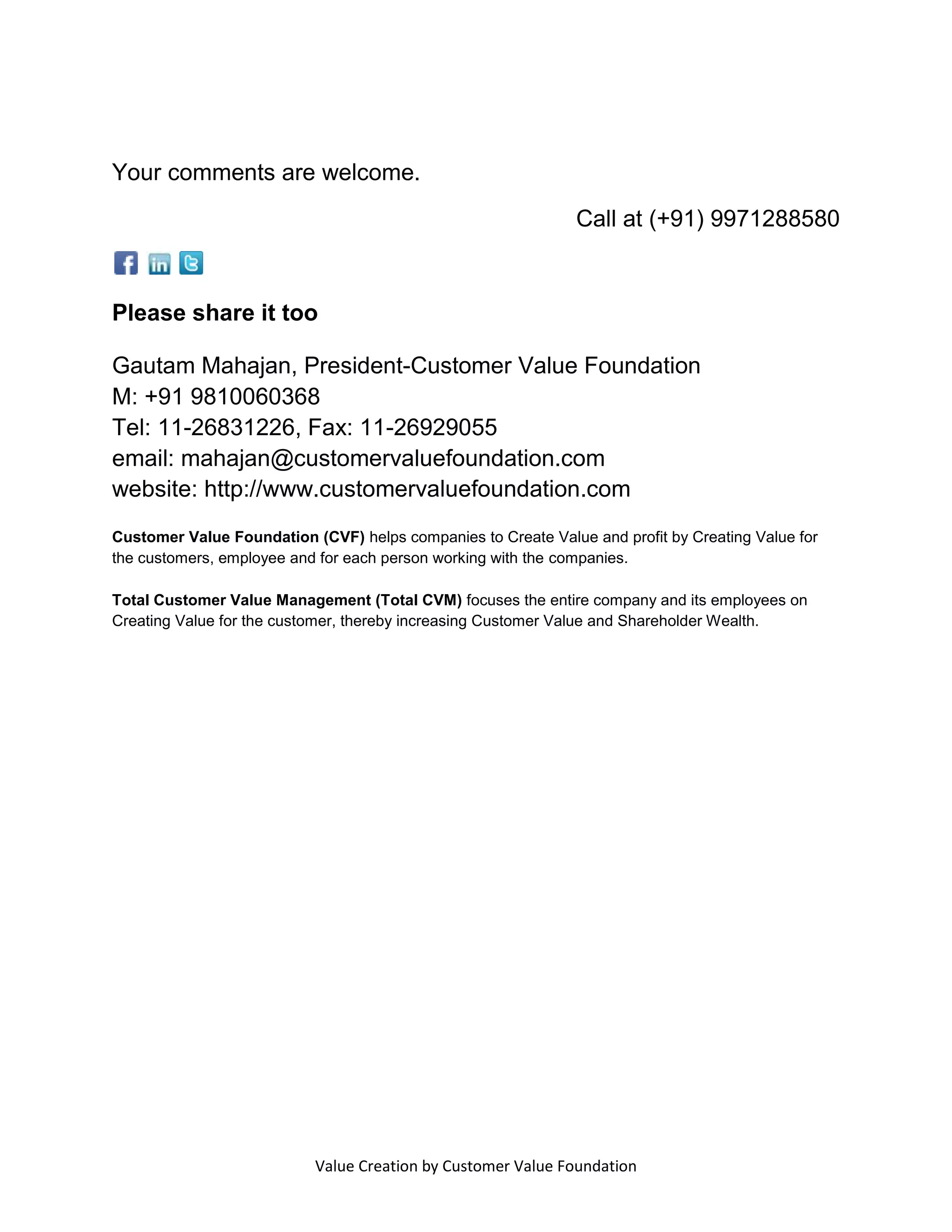 Value Creation Implementation Ideas. Avoid Value Destruction | PDF