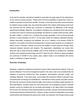 Value creation in schools education system | DOCX
