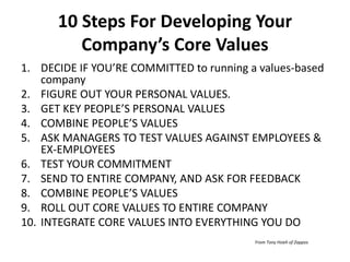 Value dan culture sebagai Penggerak Perusahaan | PPTX