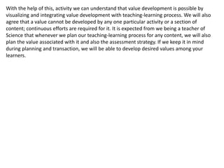Value development through science | PPTX