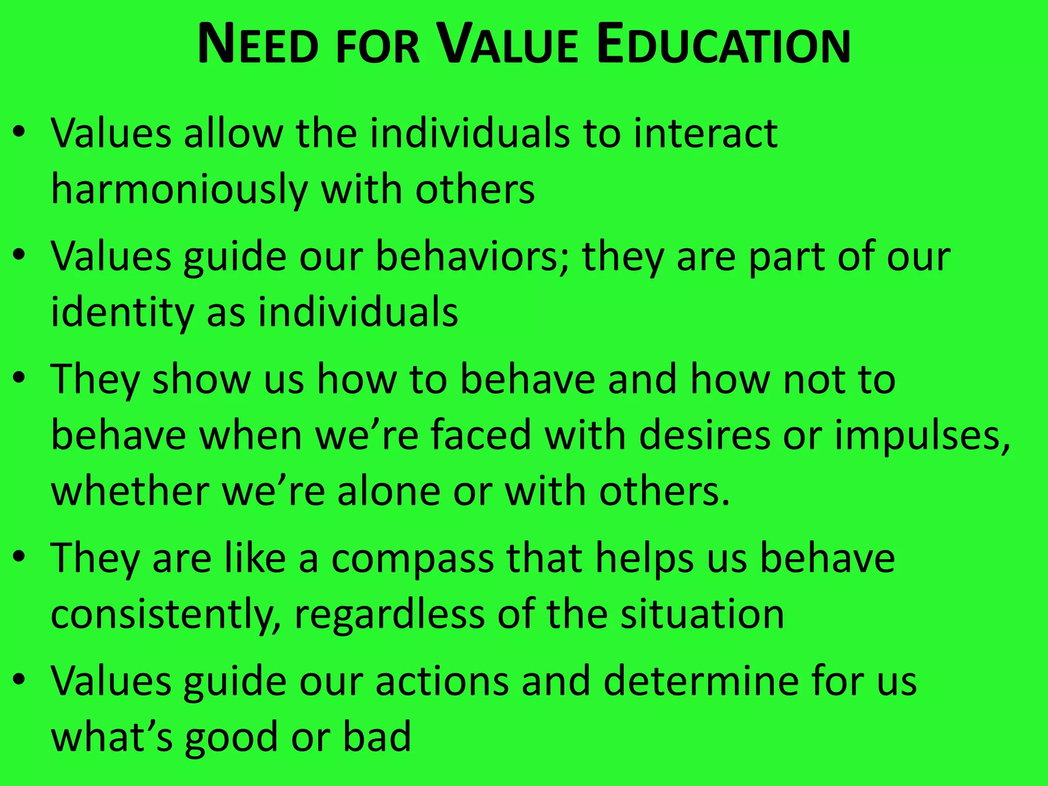 Value education | PPTX