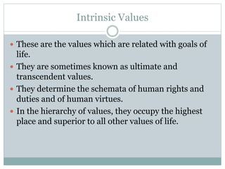 CLASSIFICATION OF VALUES | PPTX