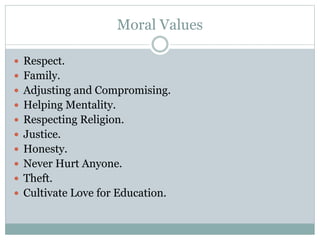 CLASSIFICATION OF VALUES | PPTX