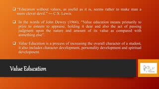 Value education | PPT