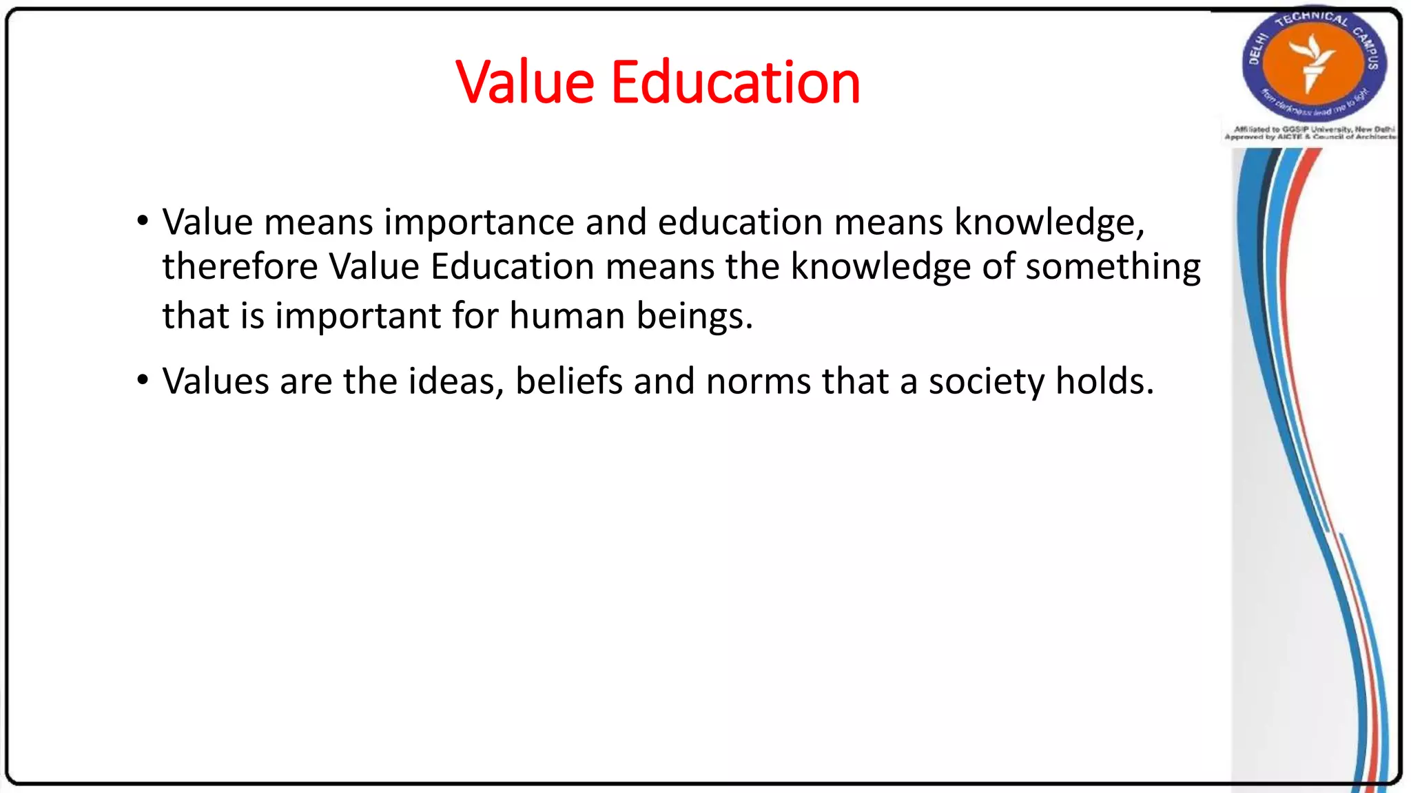 VALUE EDUCATION.ppt
