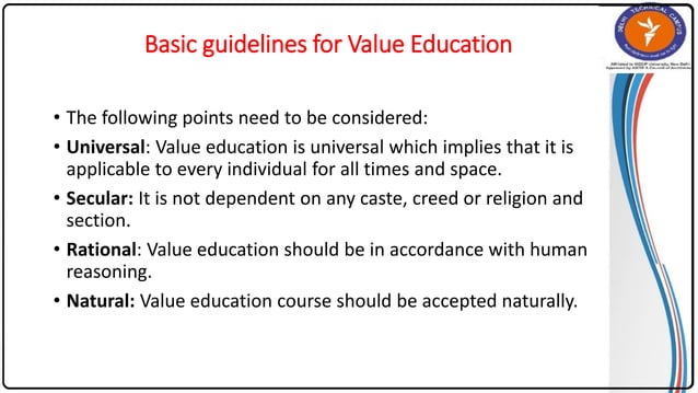 VALUE EDUCATION.ppt | Education
