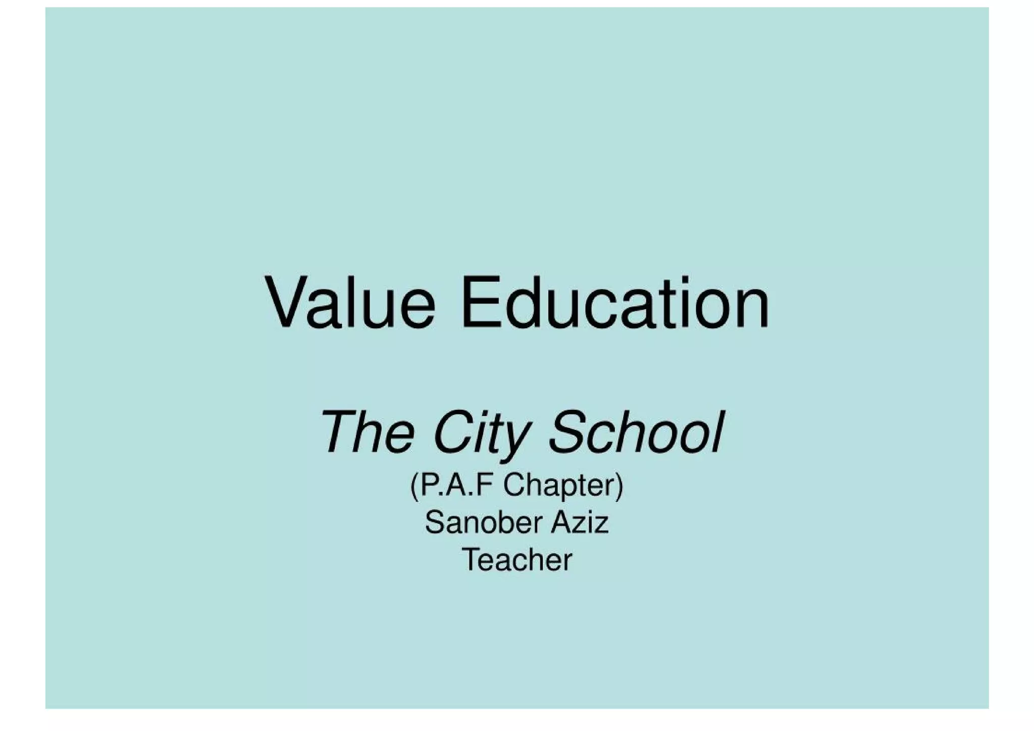 Value Education | PDF