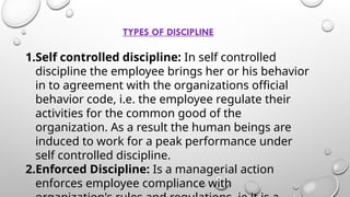 Value education - Self discipline and the maintenance of class | PPTX