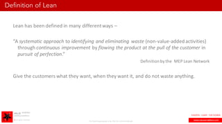 VALUE enablers_Introduction to lean_LLS-001_v1 | PDF