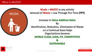 VALUE enablers : Muda, Mura, Muri | PPT