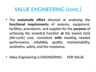 VALUE_ENGINEERING ppt for Industrial engineering ad management | PPT