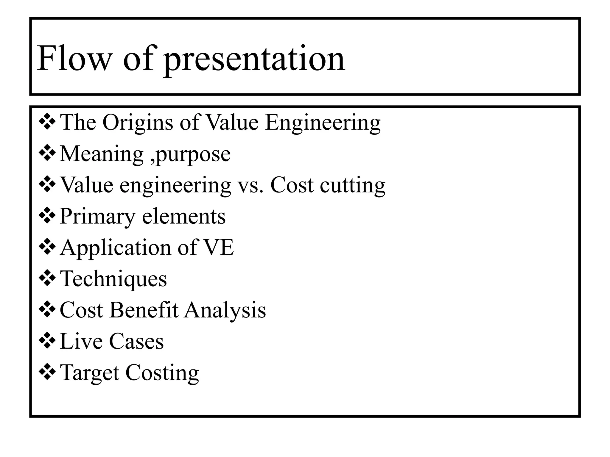 Value Engineering and Target costing.ppt