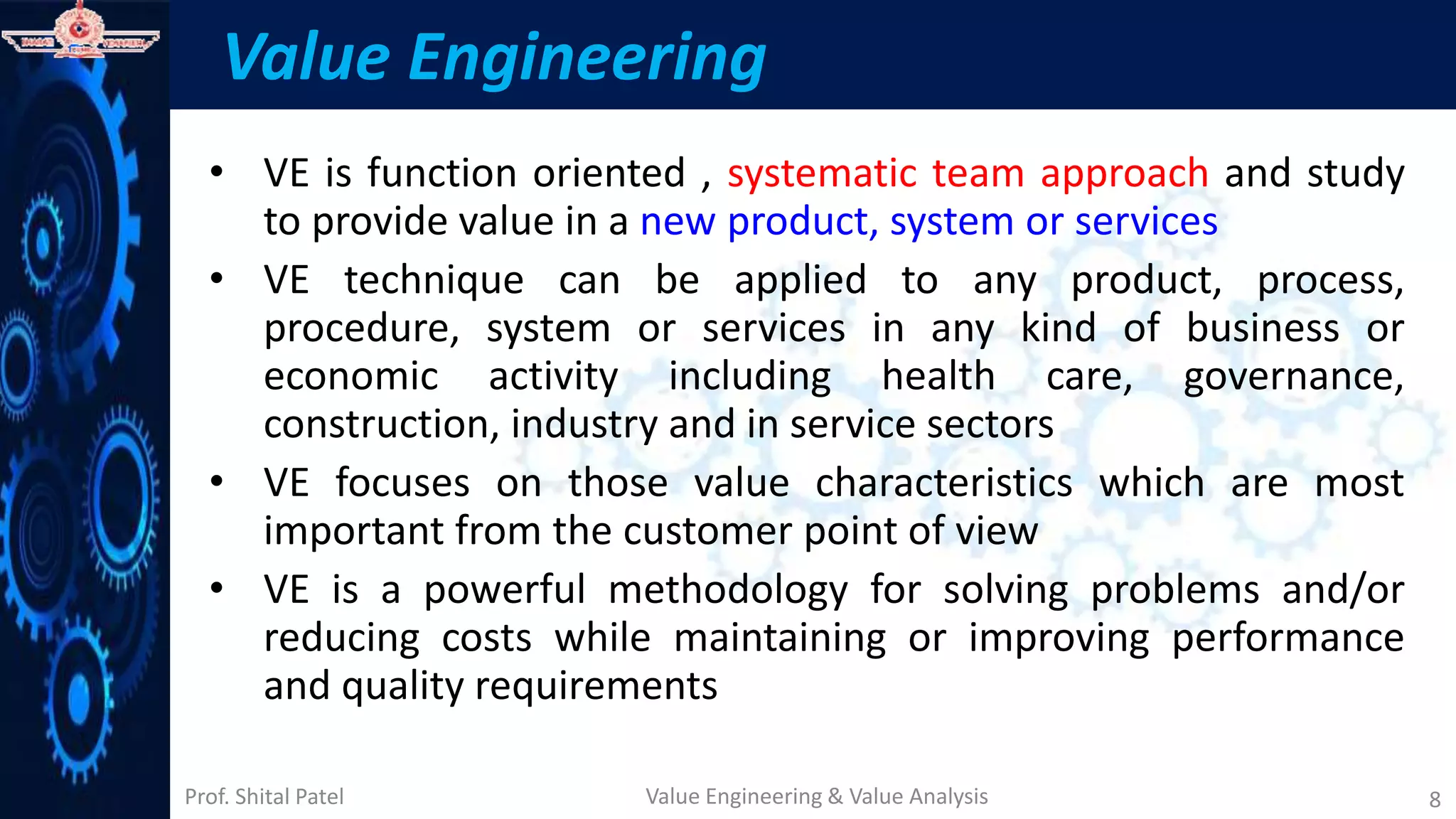 Value Engineering and Value Analysis.pptx