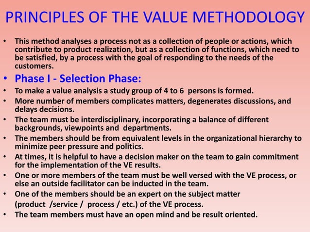 Value engineering Short Over view ppt | PPTX