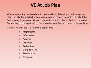 Value engineering Short Over view ppt | PPTX