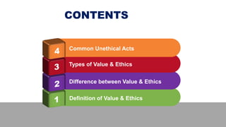 Values and Ethics in life for self improvement | PPTX