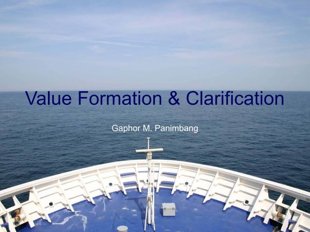 Value Formation | PPT