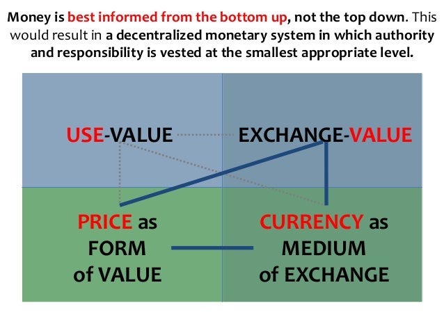 Value, form, medium, and exchange v3.0