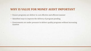 Value for Money and Comprehensive Auditing: All you need to know | PPTX