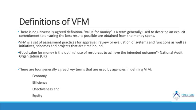 Value for money assessment | PPTX