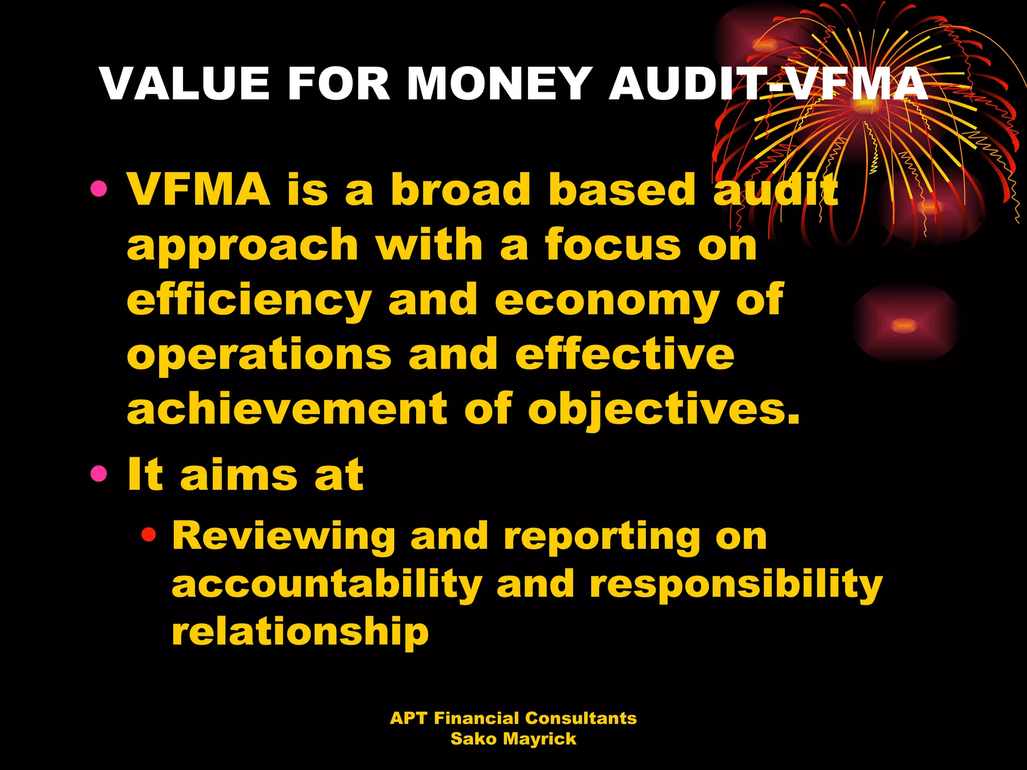 Value for money audit | PPT