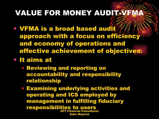 Value for money audit | PPT