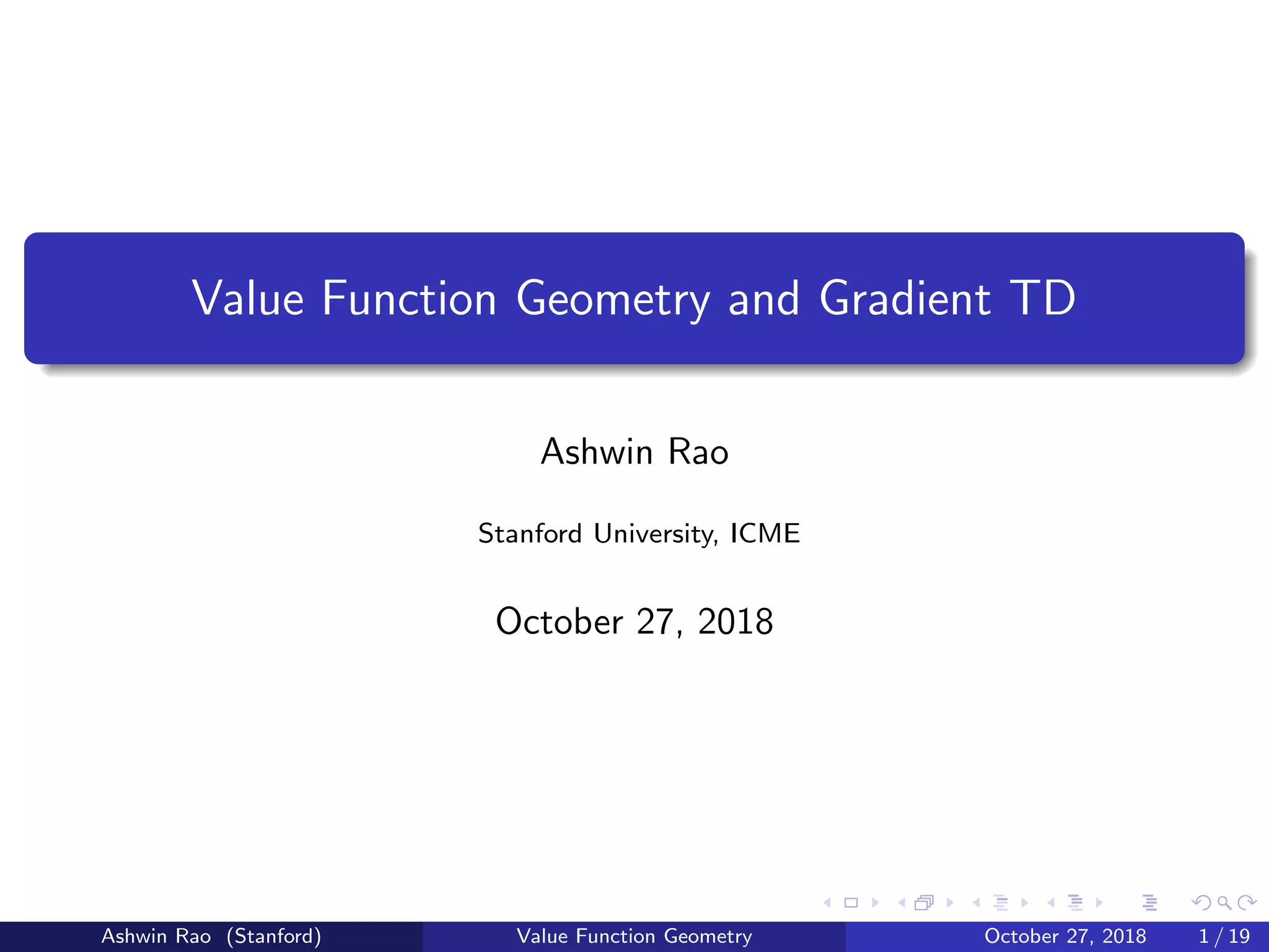 Value Function Geometry And Gradient Td Pdf Physics Science