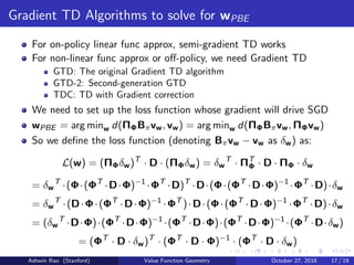Value Function Geometry and Gradient TD | PDF