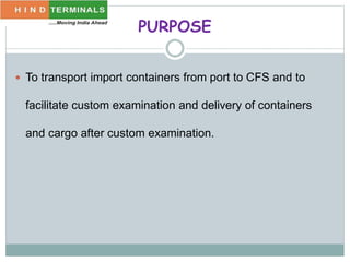 Value i bring to CFS | PPTX | Logistics | Business