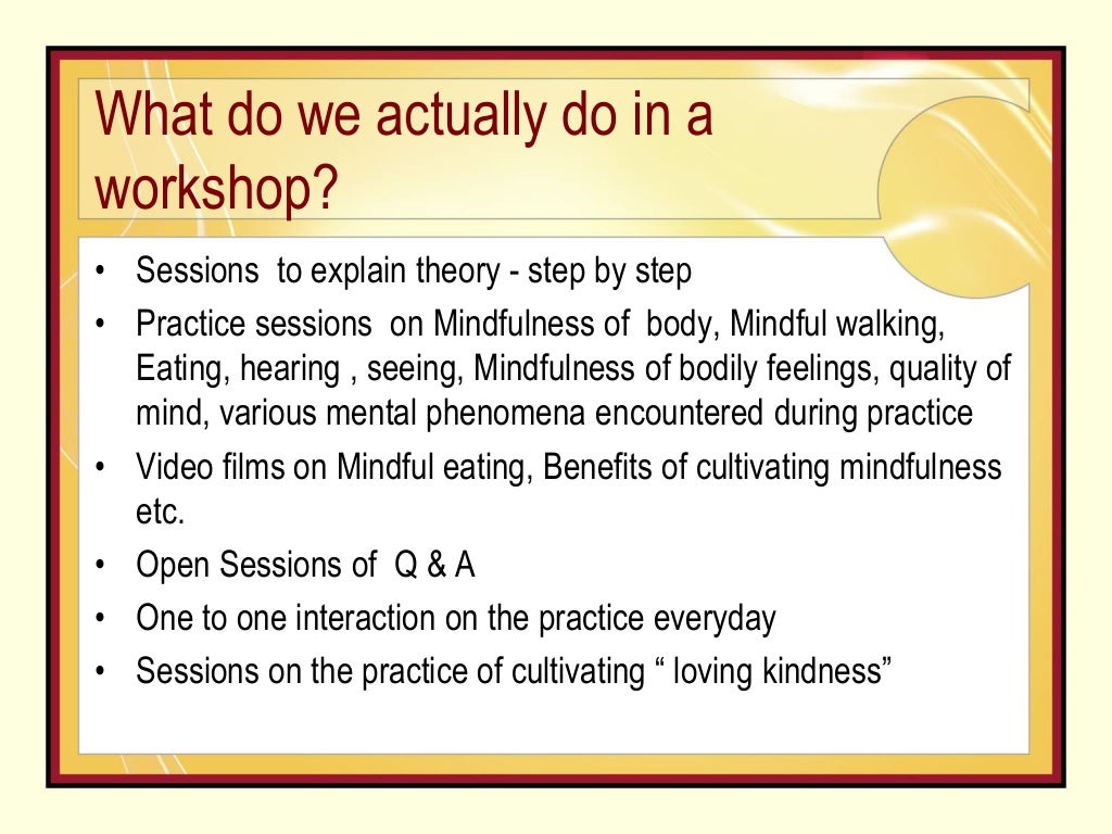 Value inculcation mindfulness