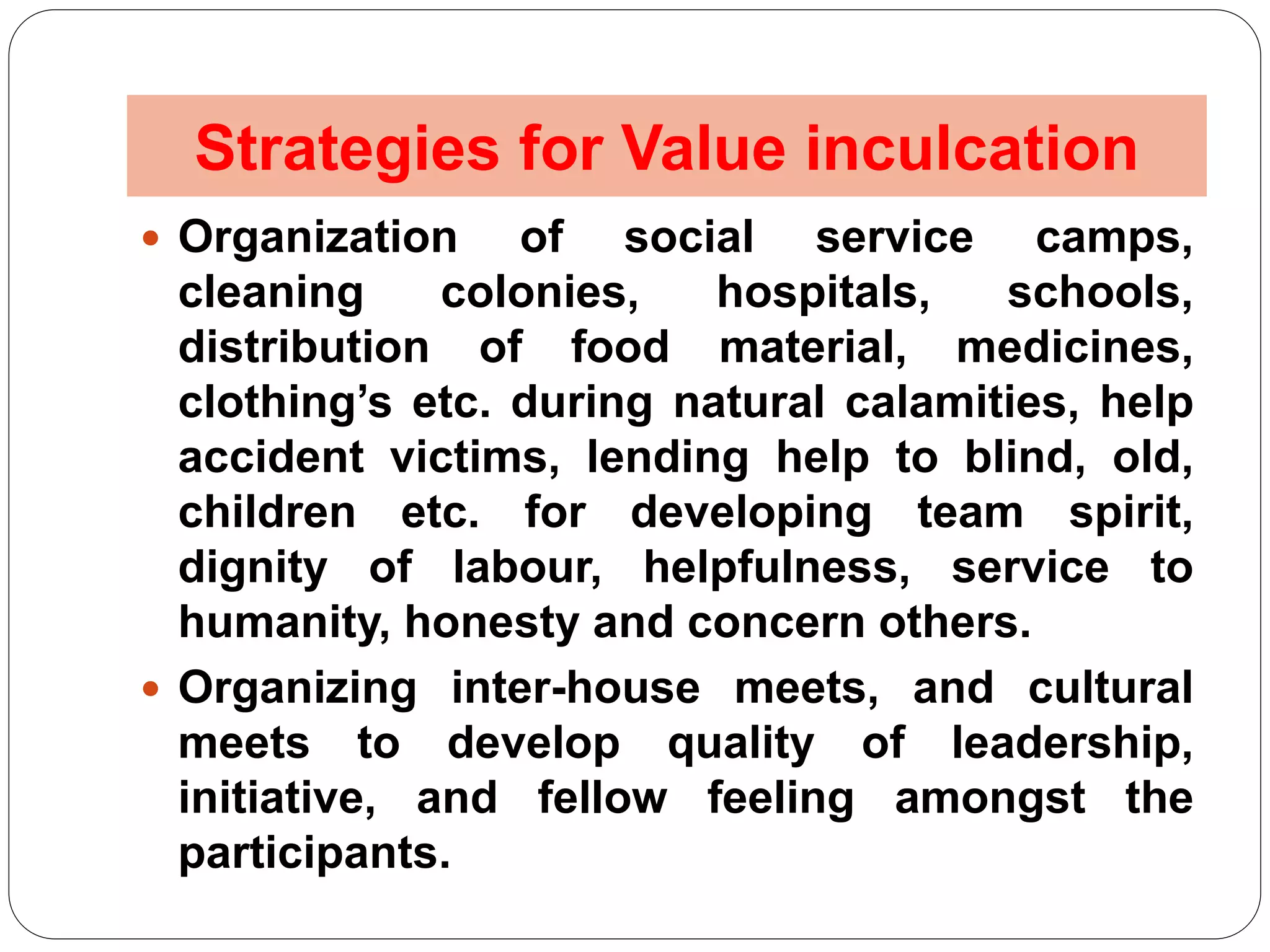 Value inculcation through teaching | PPTX