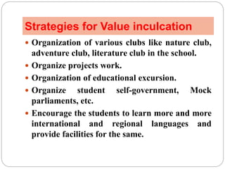 Value inculcation through teaching | PPTX