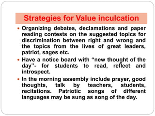 Value inculcation through teaching | PPTX