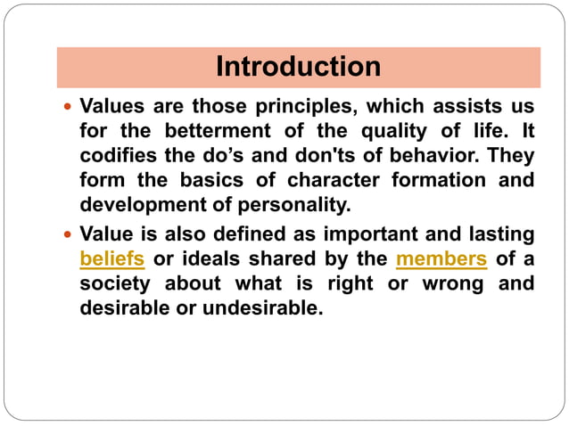 Value inculcation through teaching | PPTX | Education