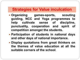 Value inculcation through teaching | PPTX