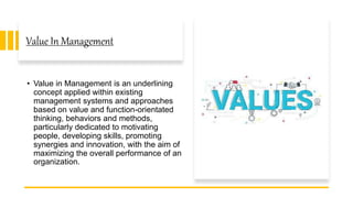 Value in management | PPTX