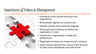 Value in management | PPTX