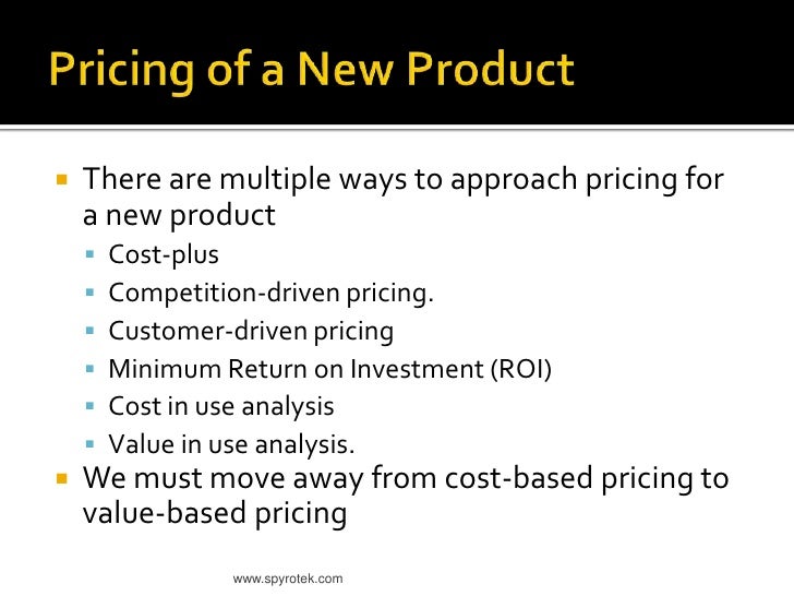 Value in Use Analysis for New Product Introductions