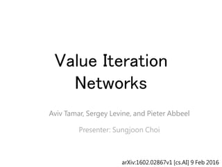 Value iteration networks | PPT