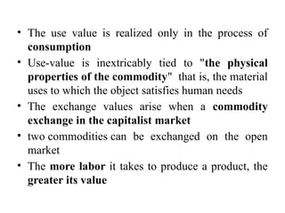 Value, labour and money.pptx notes on economic sociology | PPTX