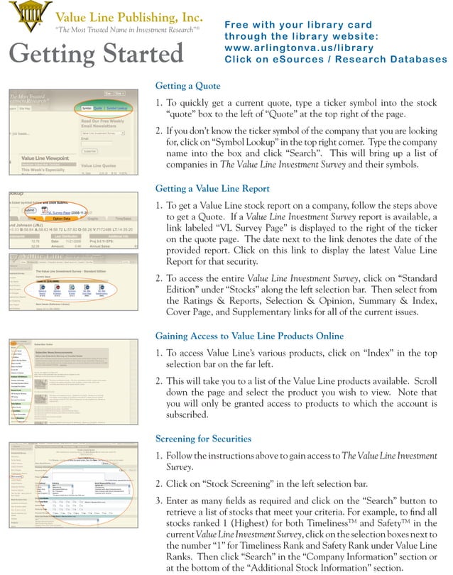 Value Line User Guide | PDF