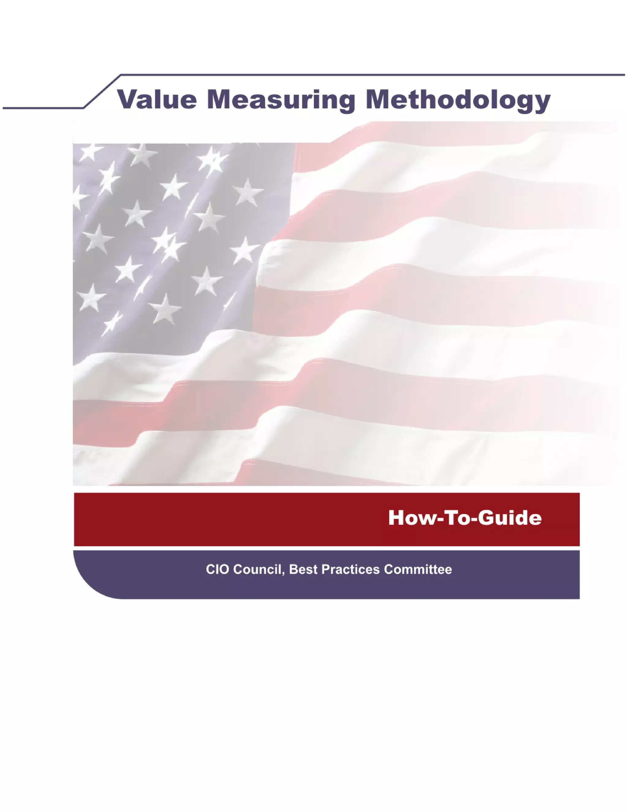 Value measuring methodology how to guide | PDF