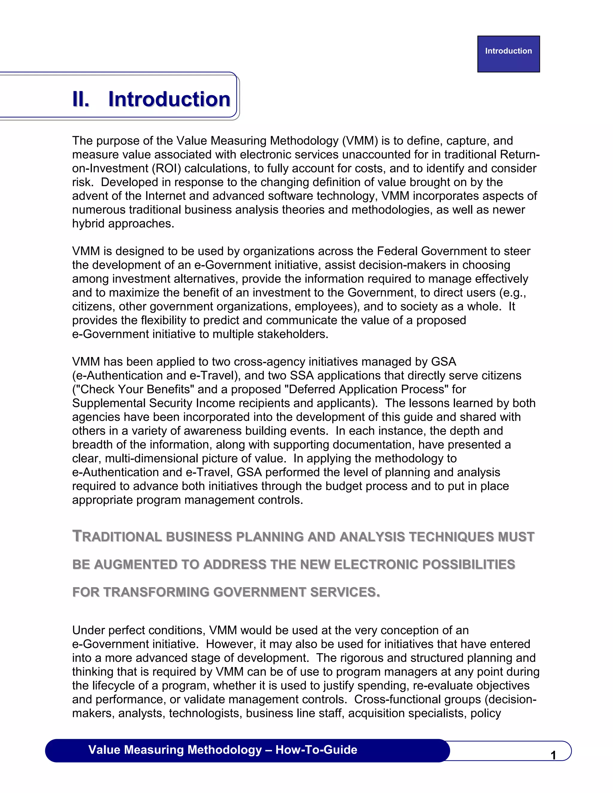 Value measuring methodology how to guide | PDF