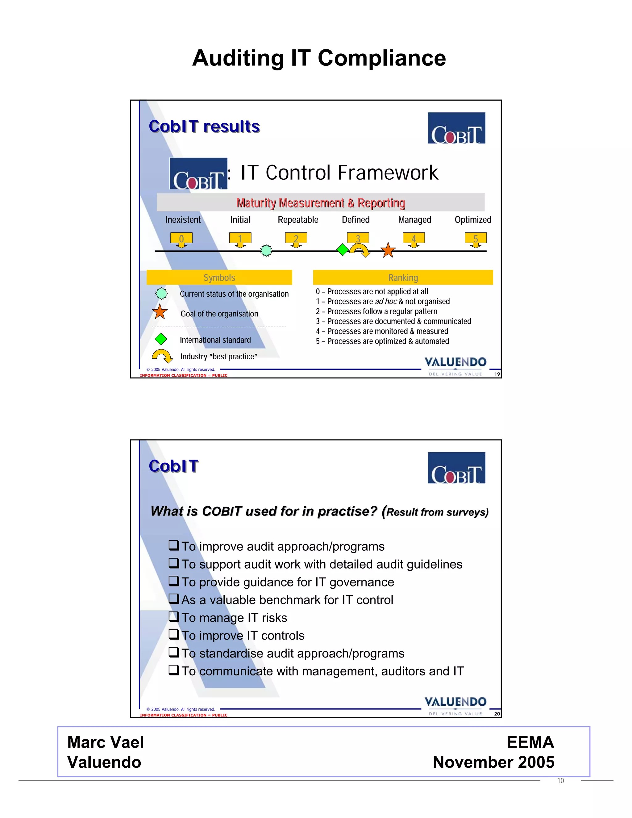 CobIT presentation | PDF