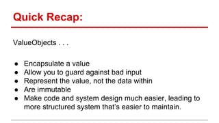 Value objects | PPT