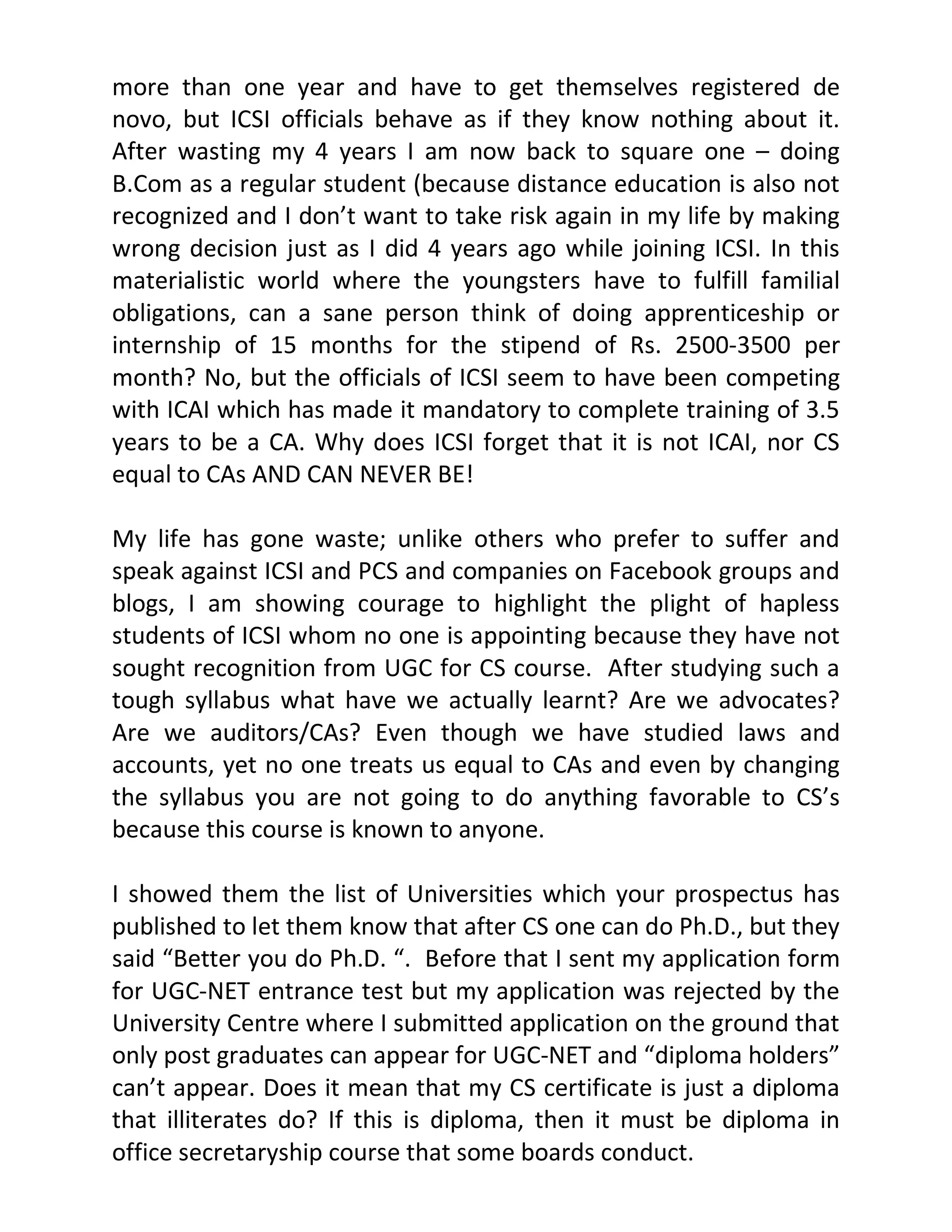 VALUE OF COMPANY SECRETARY COURSE - Efforts of ICSI | PDF