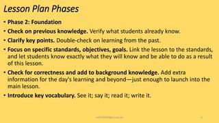 Value of different steps in lesson planning | PPTX